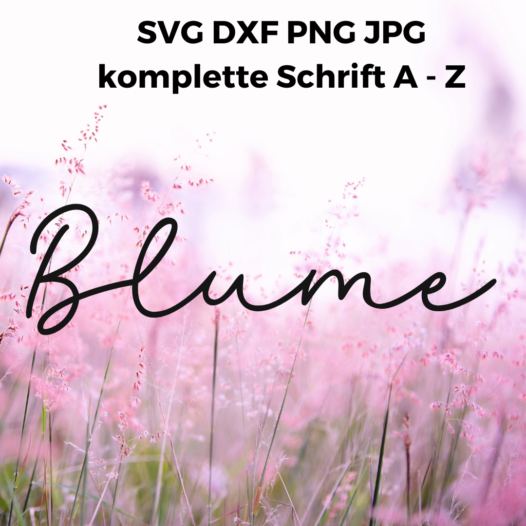 Schriftart Blume — Naehmaschinen Liebling